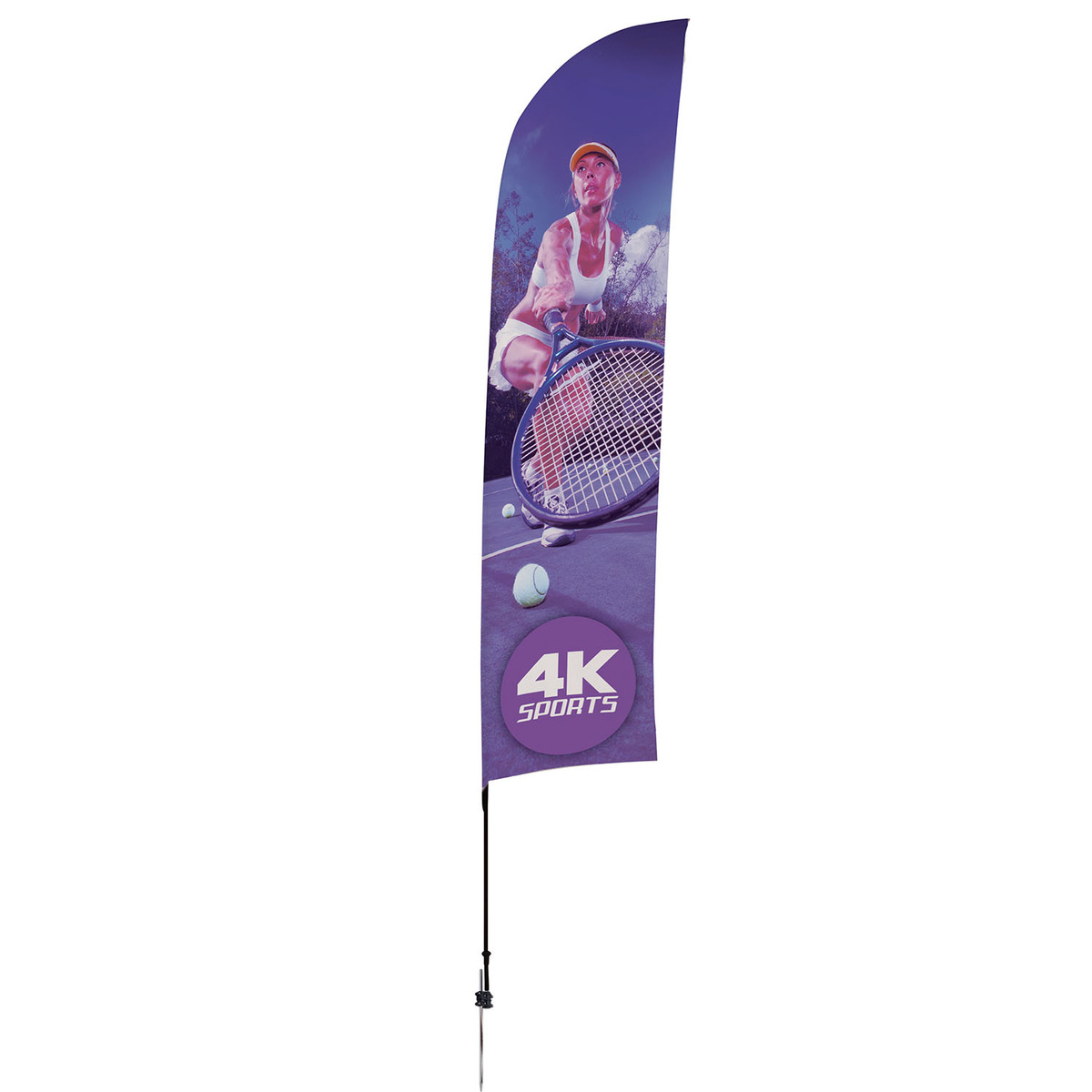 13' Streamline Blade Sail Sign Kit (Single-Sided with Ground Spike ...