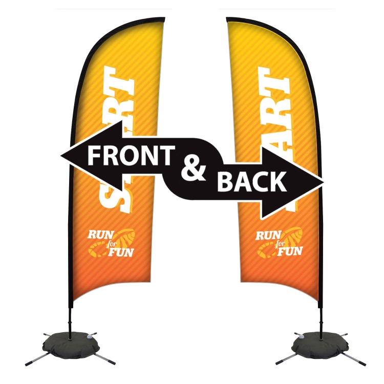 9' Premium Razor Sail Sign Kit (Single-Sided with Scissor Base ...