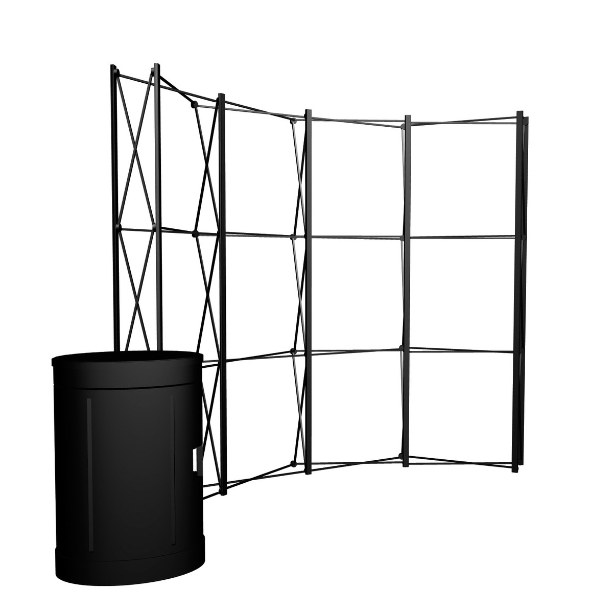 10' Curved ARISE Floor Display Hardware | Lasting Impressions