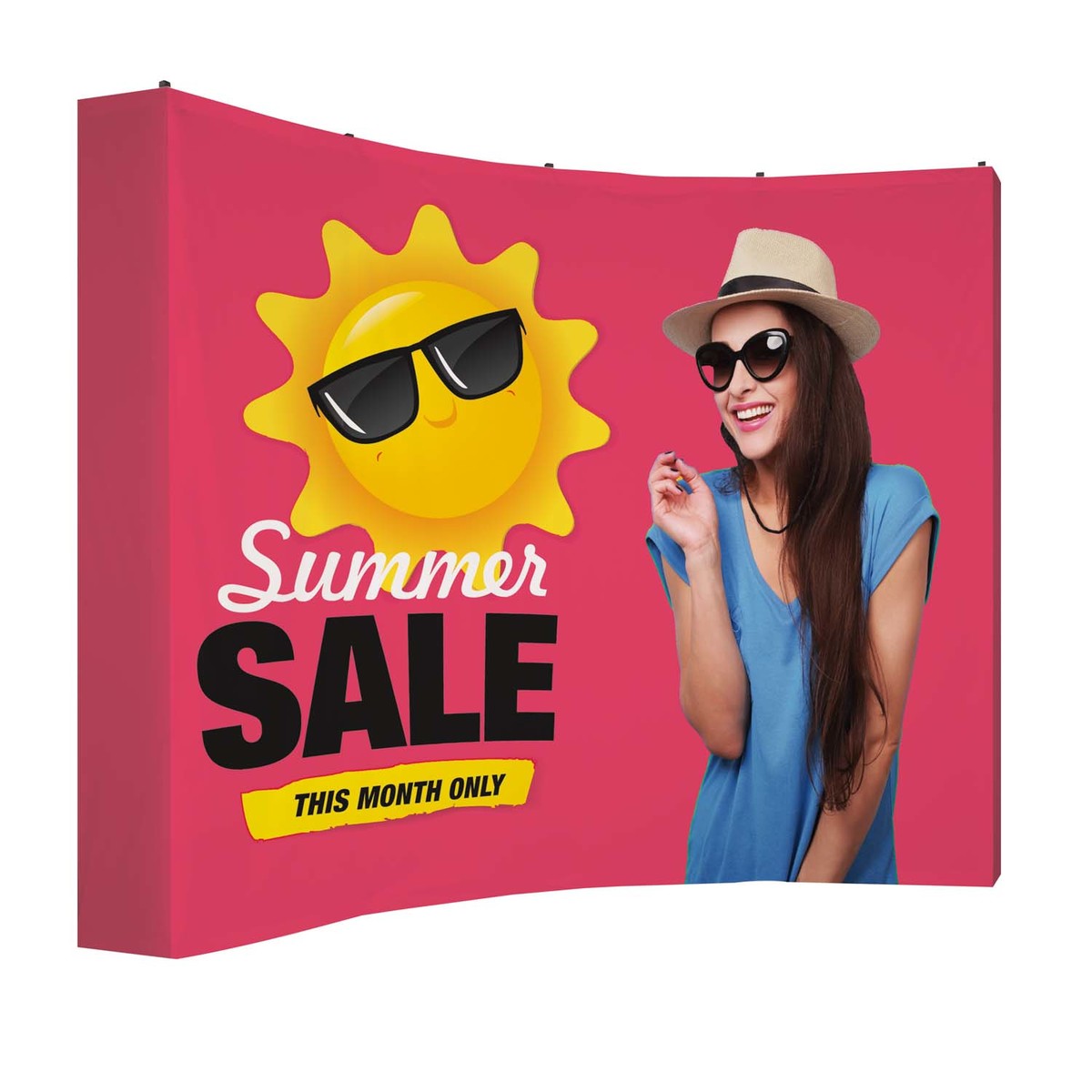 10' Curved Splash Floor Display Wrap Kit (Polyester Knit | Lasting ...