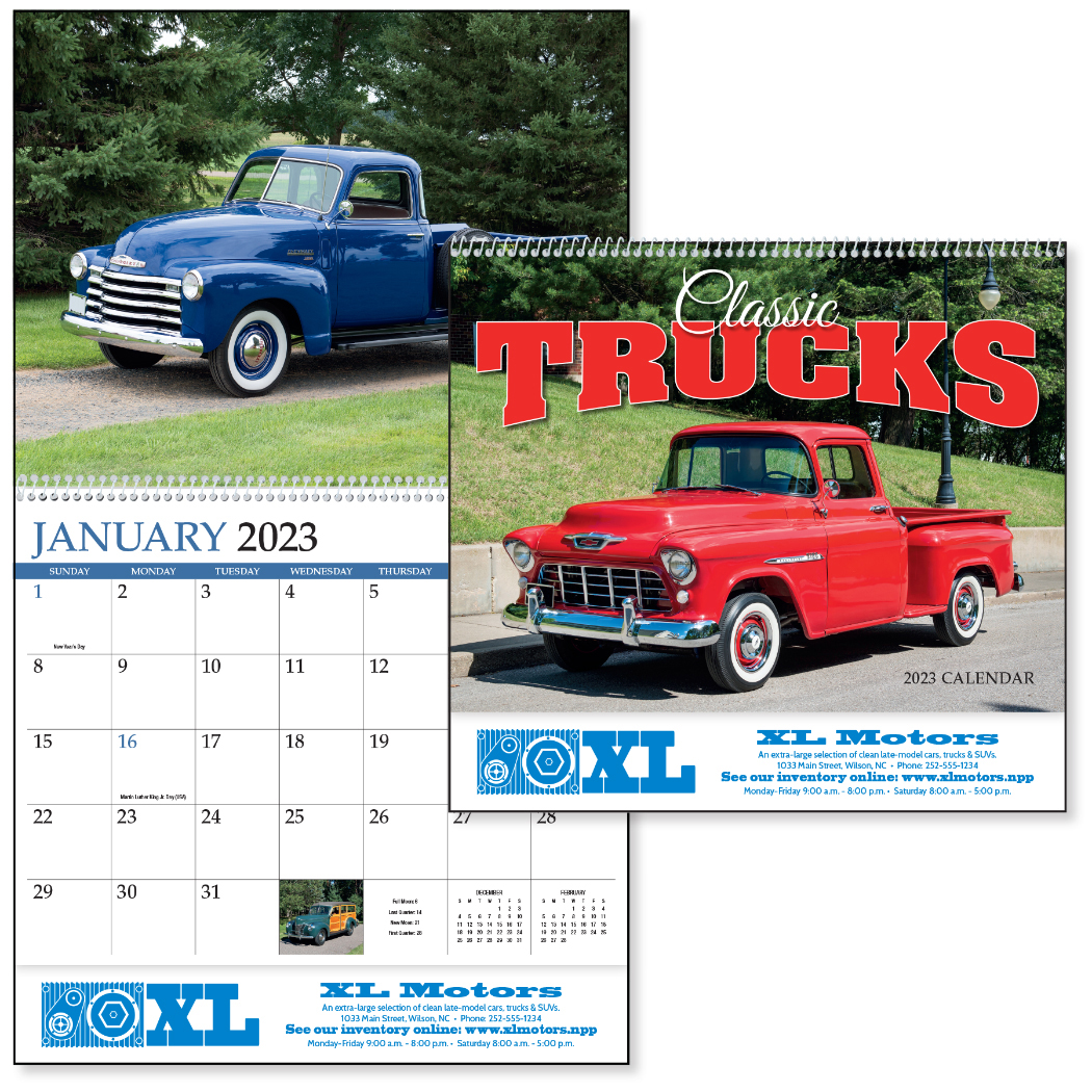 Classic Trucks Appointment Calendar - Spiral | Lasting Impressions